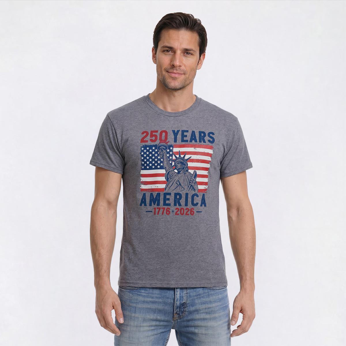 Click here for Mens Home of the Brave Liberty 250 Years Tee prices